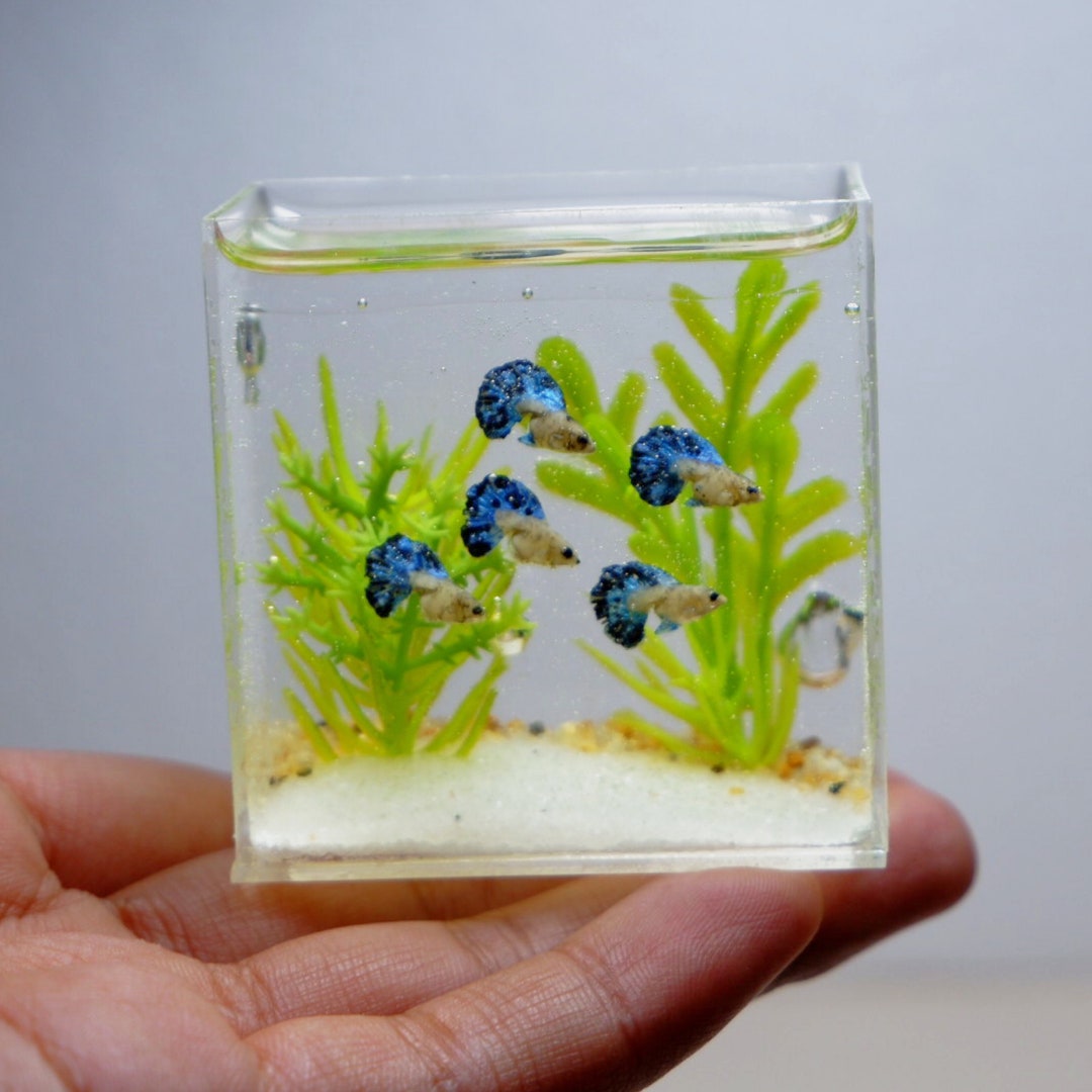 Miniature Clay Guppy Fish in the Tank - Etsy