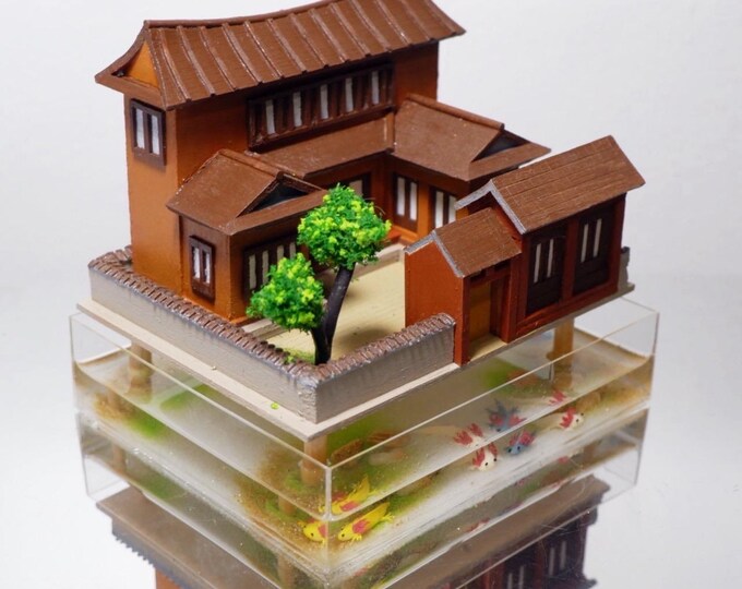 Miniature Korean House in Axolotl Tank - Etsy