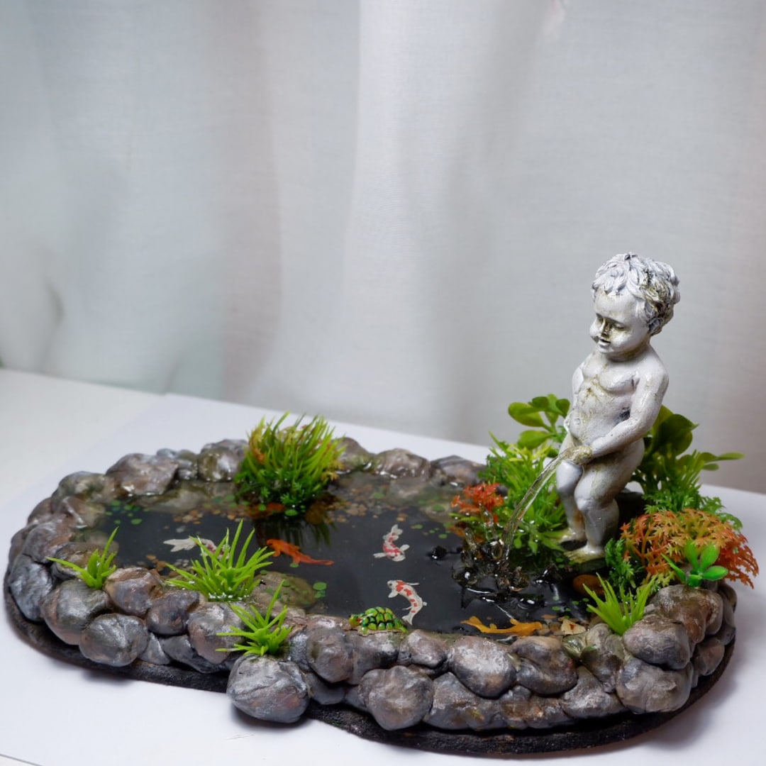 Miniature Koi Pond With Manneken Pis - Etsy