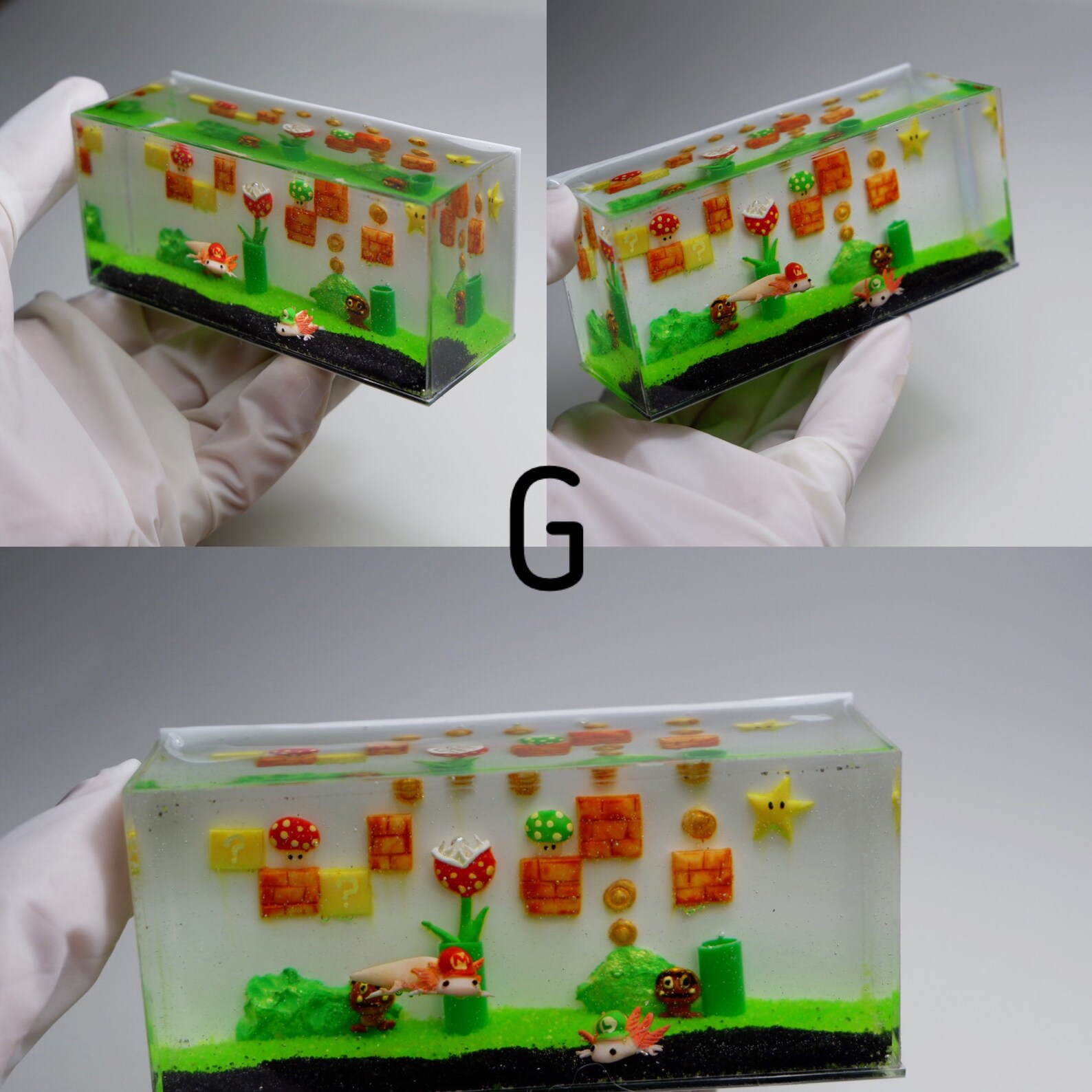 Miniature Super Mario Axolotl Tank | Etsy UK