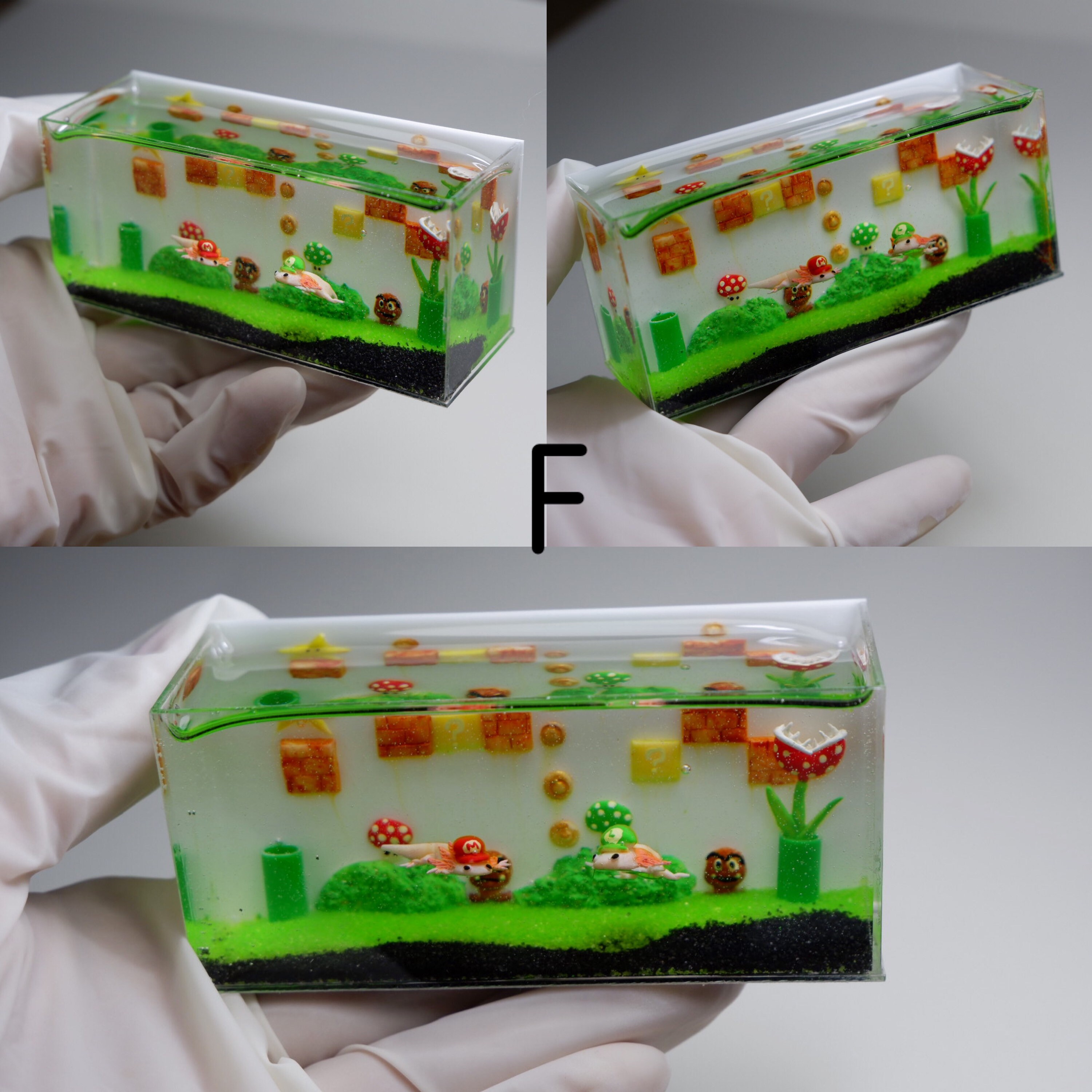 Miniature Super Mario Axolotl Tank | Etsy UK