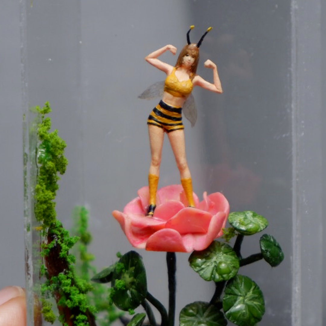 Miniature Bee Girl in Terrarium - Etsy