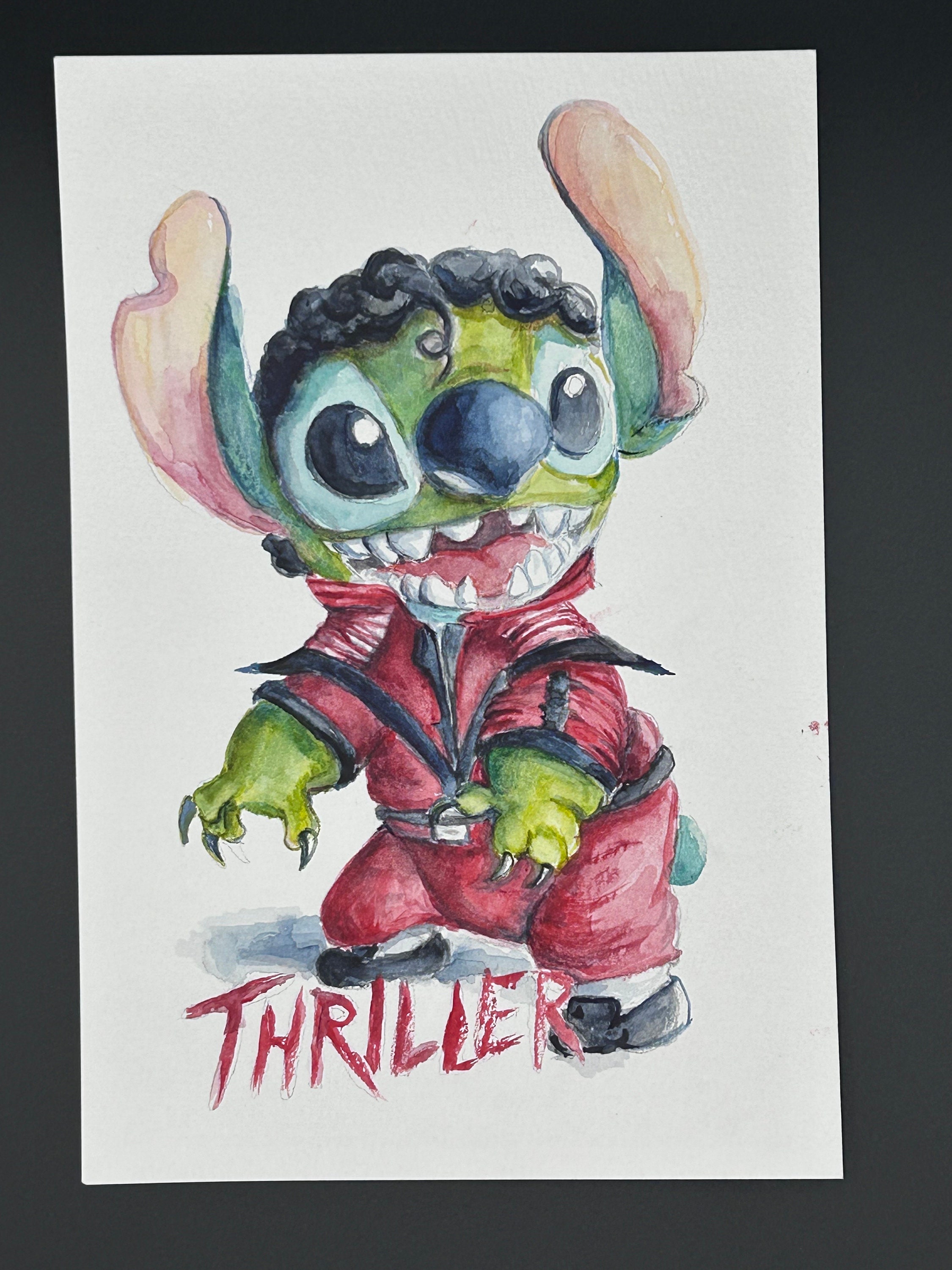 Disney Fan Art Stitch Crossover Halloween Original - Etsy