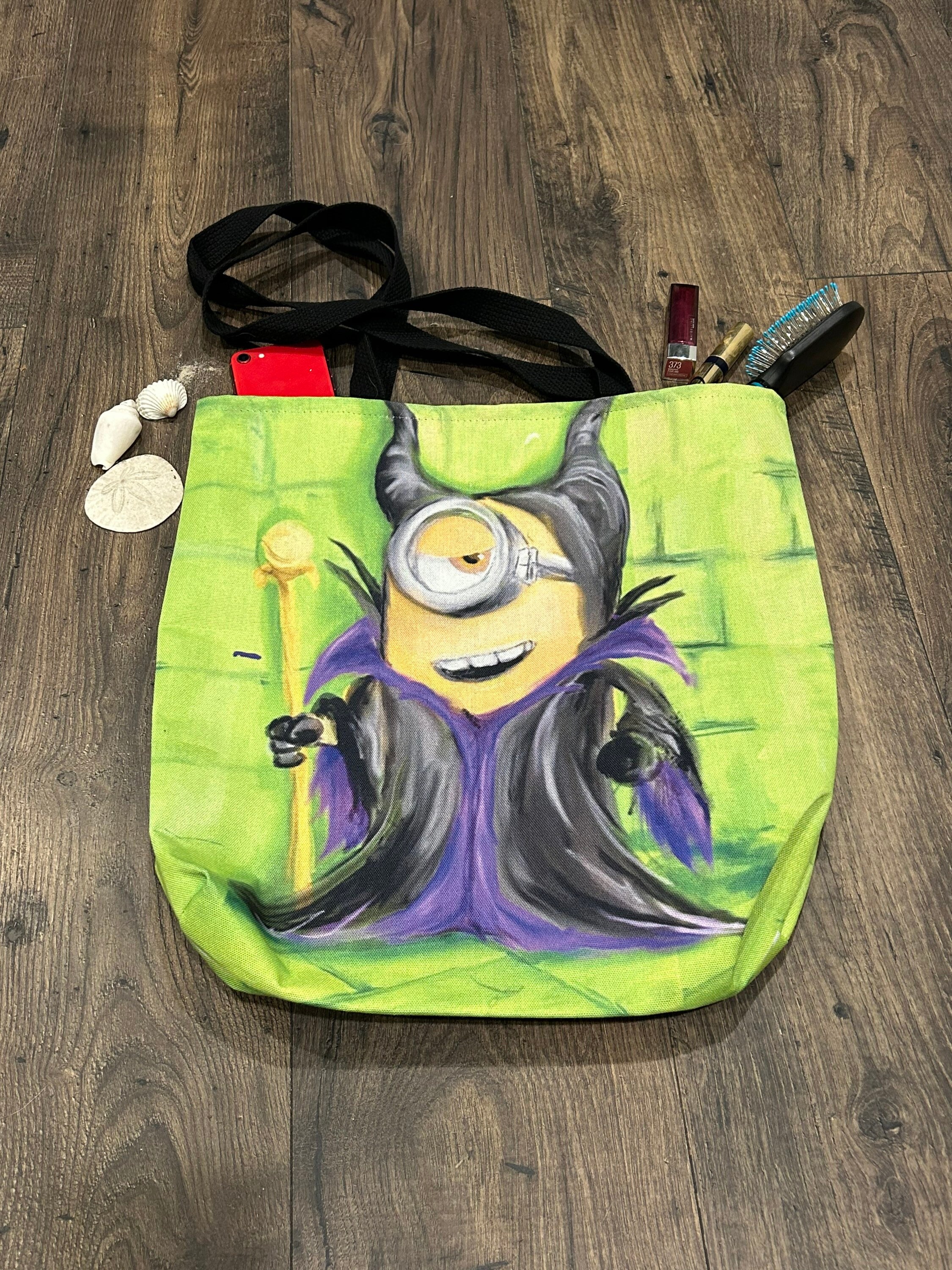 Minions Maleficent Original Art Canvas Tote Bag - Etsy