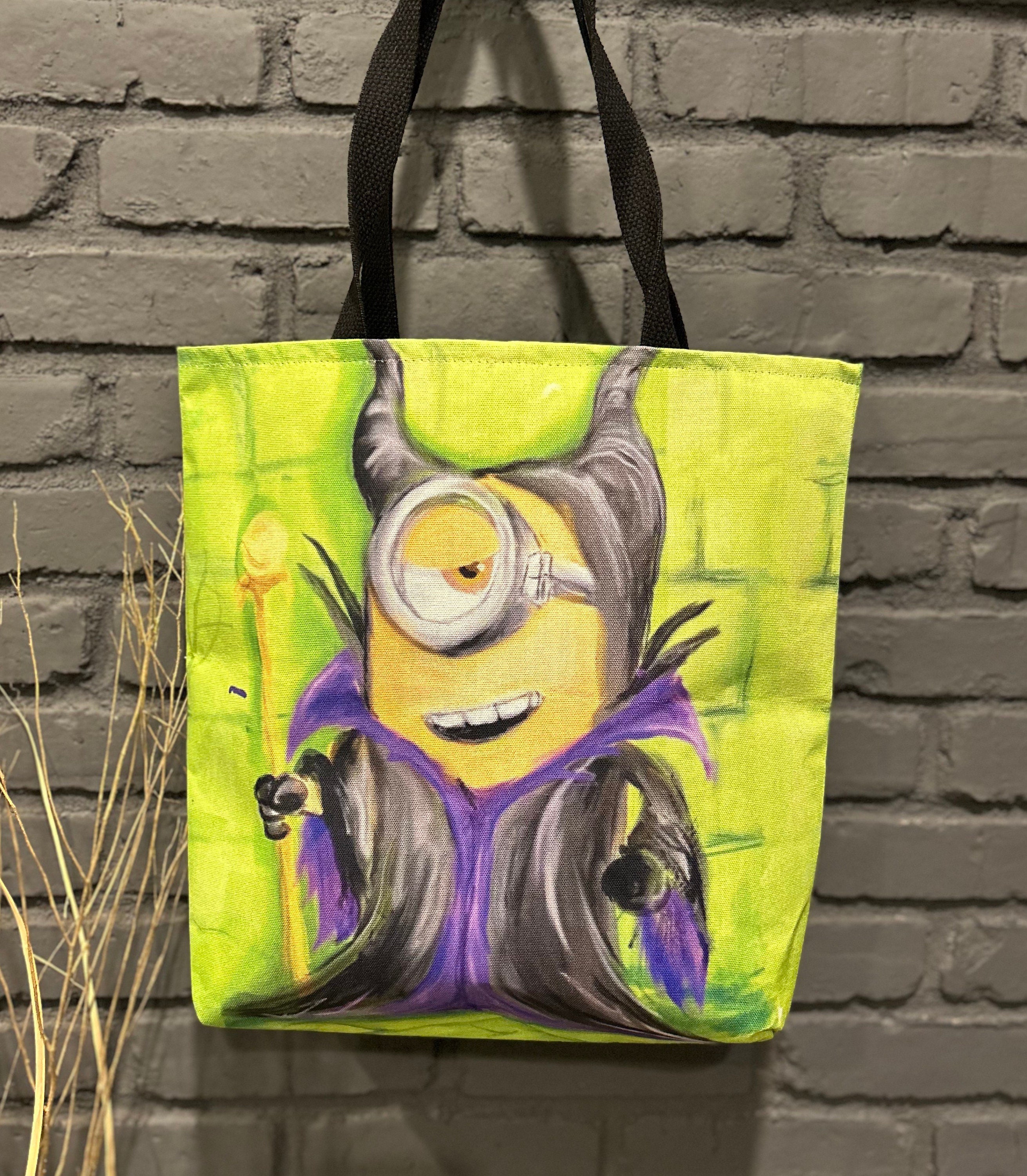 Minions Maleficent , Original Art Canvas Tote Bag - Etsy