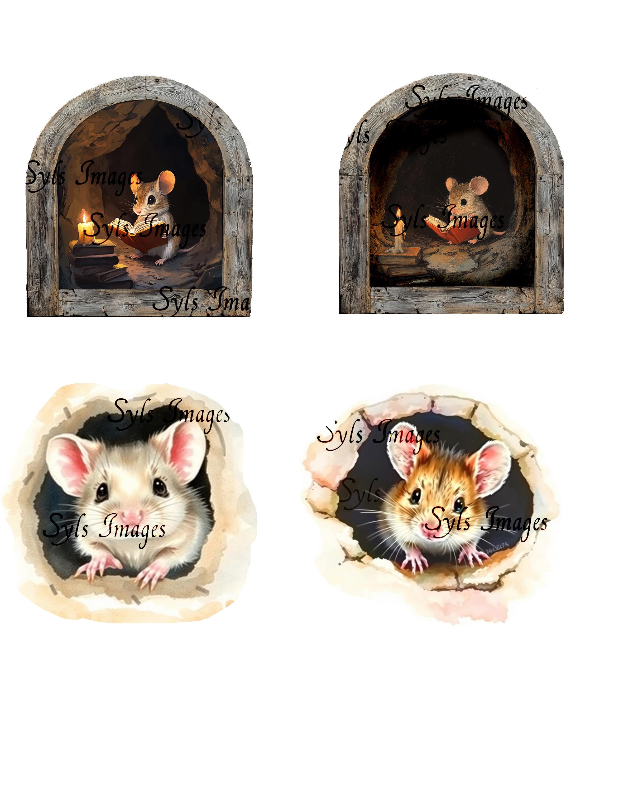 Mouse in Home- Hole in the Wall - Instant Digital Download - Etsy