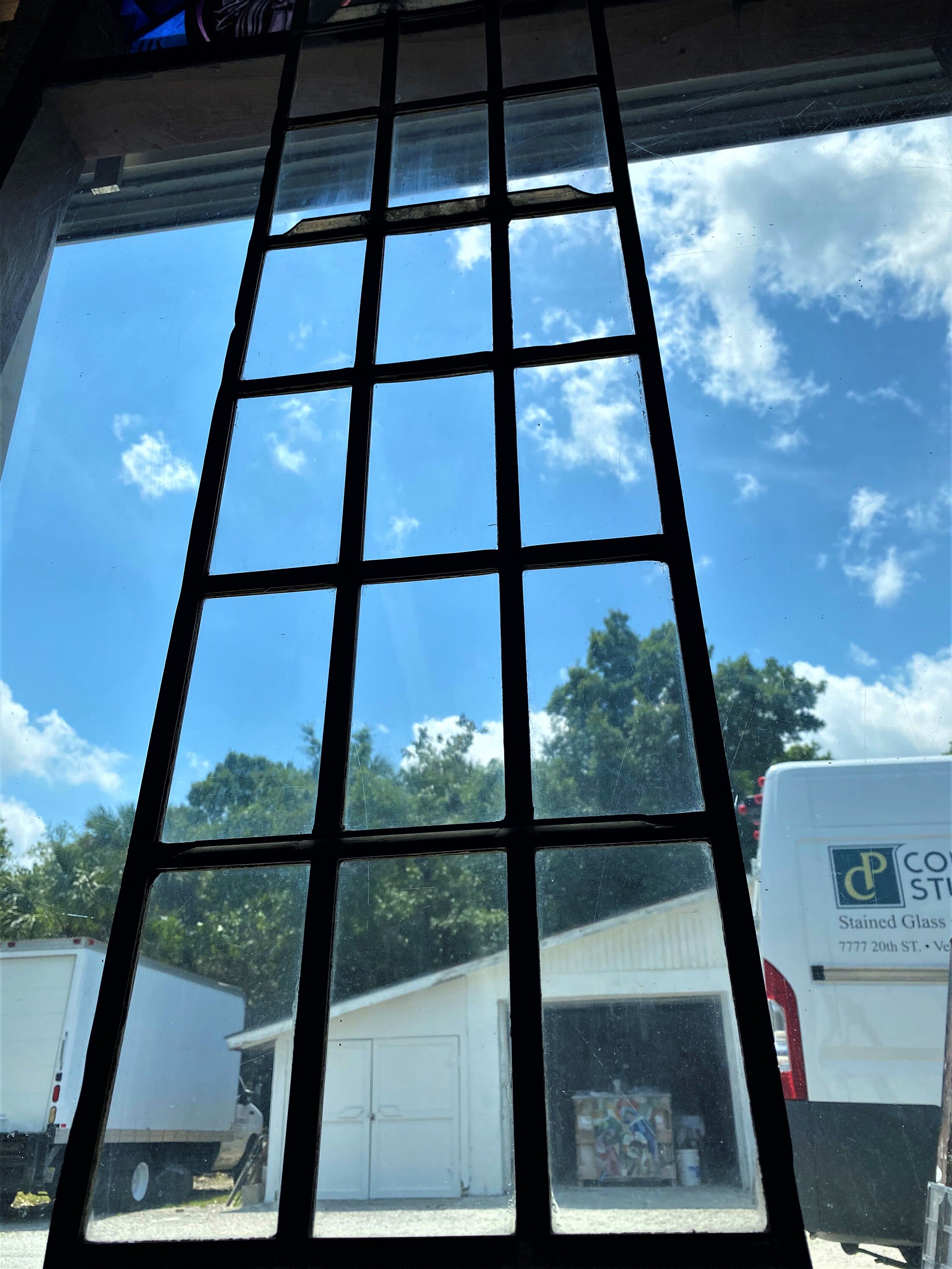 Square Leaded Panel Stained Glass - Etsy