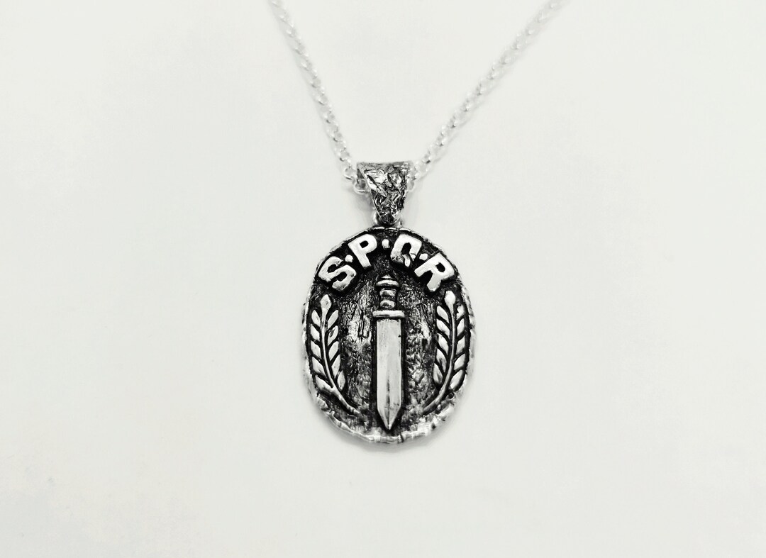 Men Jewellery, SPQR Necklace, Roman Empire Senate and People of Rome ...