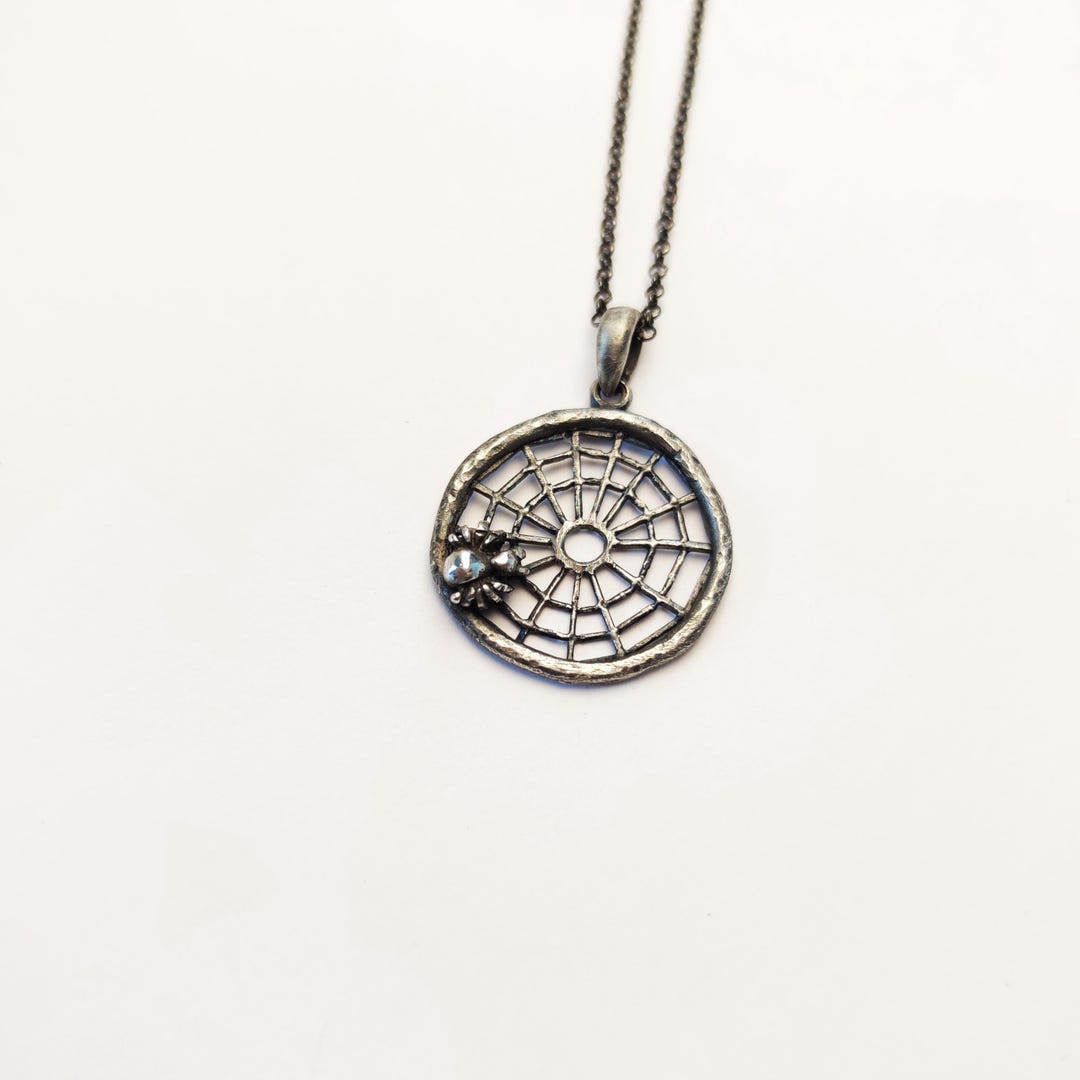 Spider Necklace: Animal Jewelry, Solid Silver 925 - Etsy UK