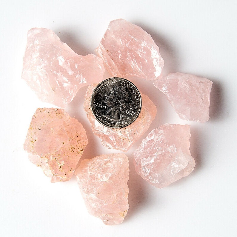 Raw Rose Quartz, Natural Rough Stone, Bulk Gems and Stones, Wire ...