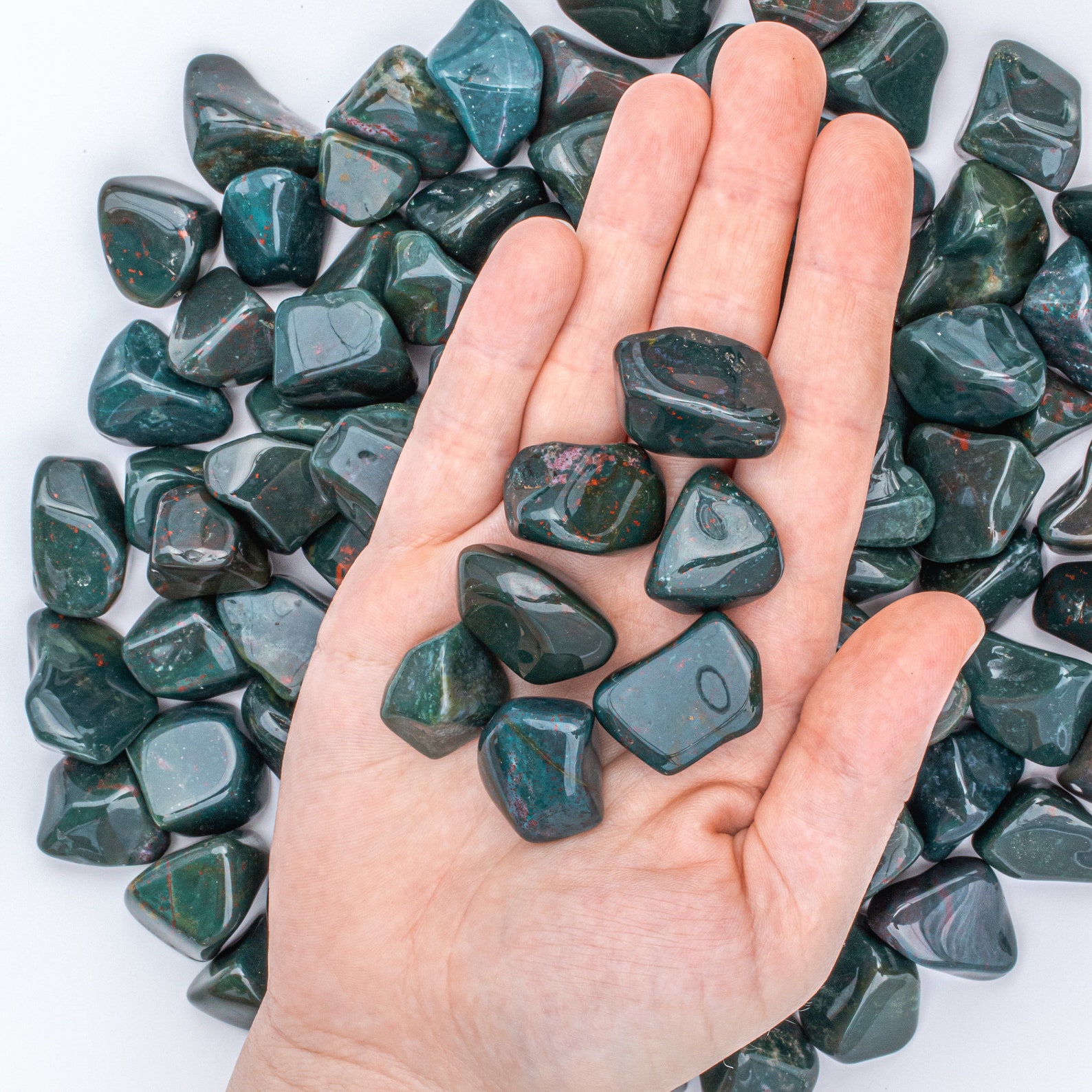 Tumbled Bloodstone, Heliotrope Stone, Small Gemstones, Bulk Gems, Wire ...