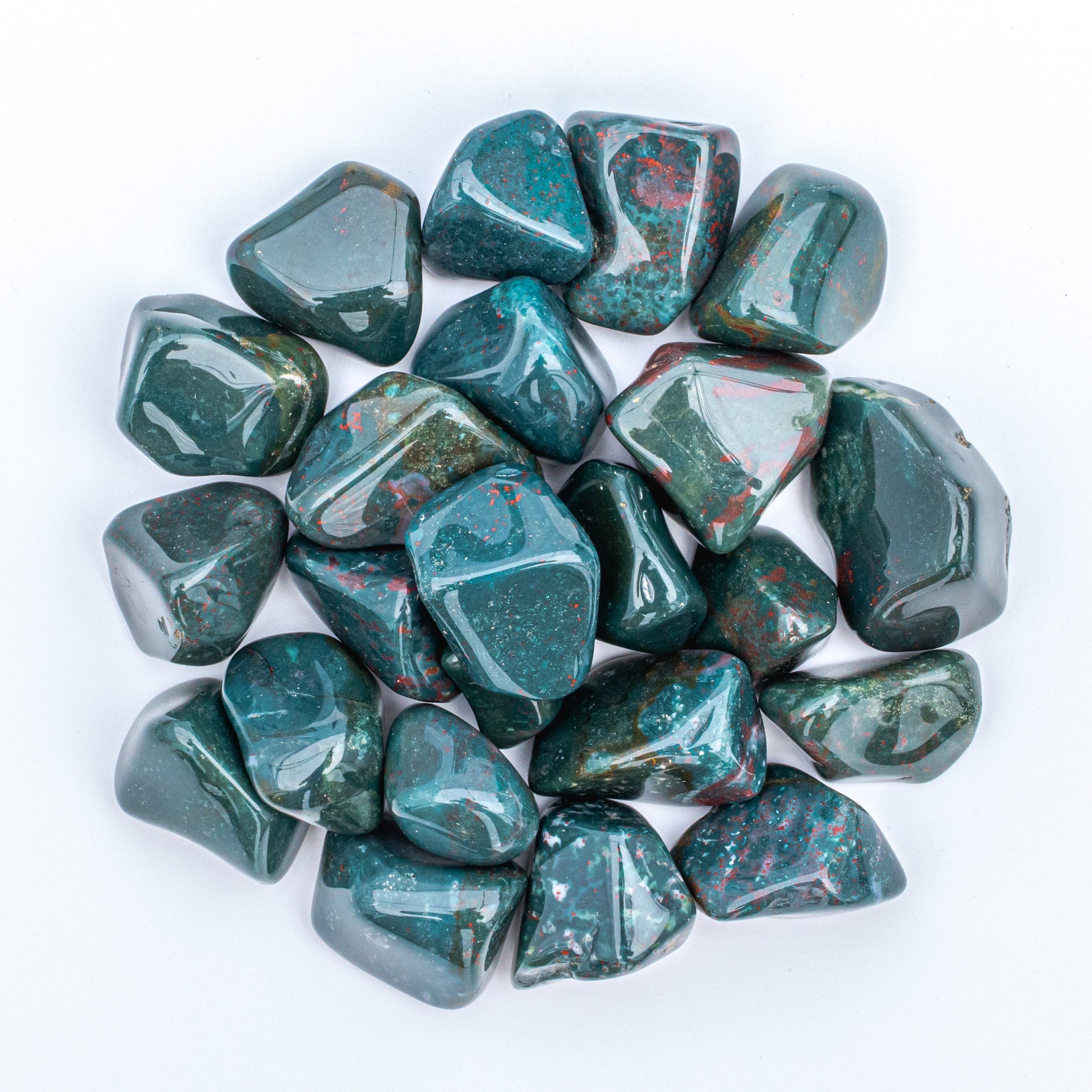Tumbled Bloodstone, Heliotrope Stone, Small Gemstones, Bulk Gems, Wire ...