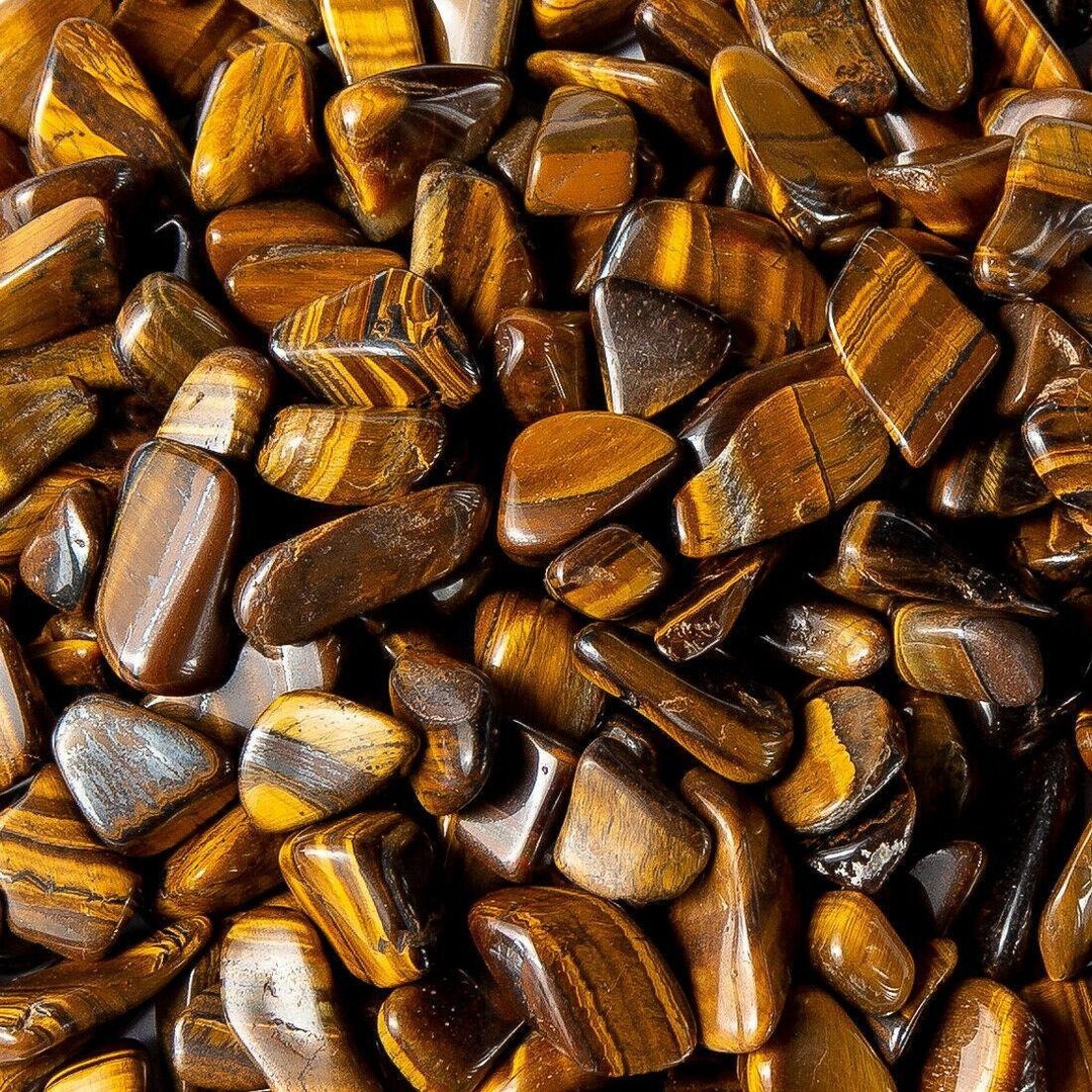 Golden Tiger's Eye, Small Tumbled Stones, Wire Wrapping Crystals, Rocks ...