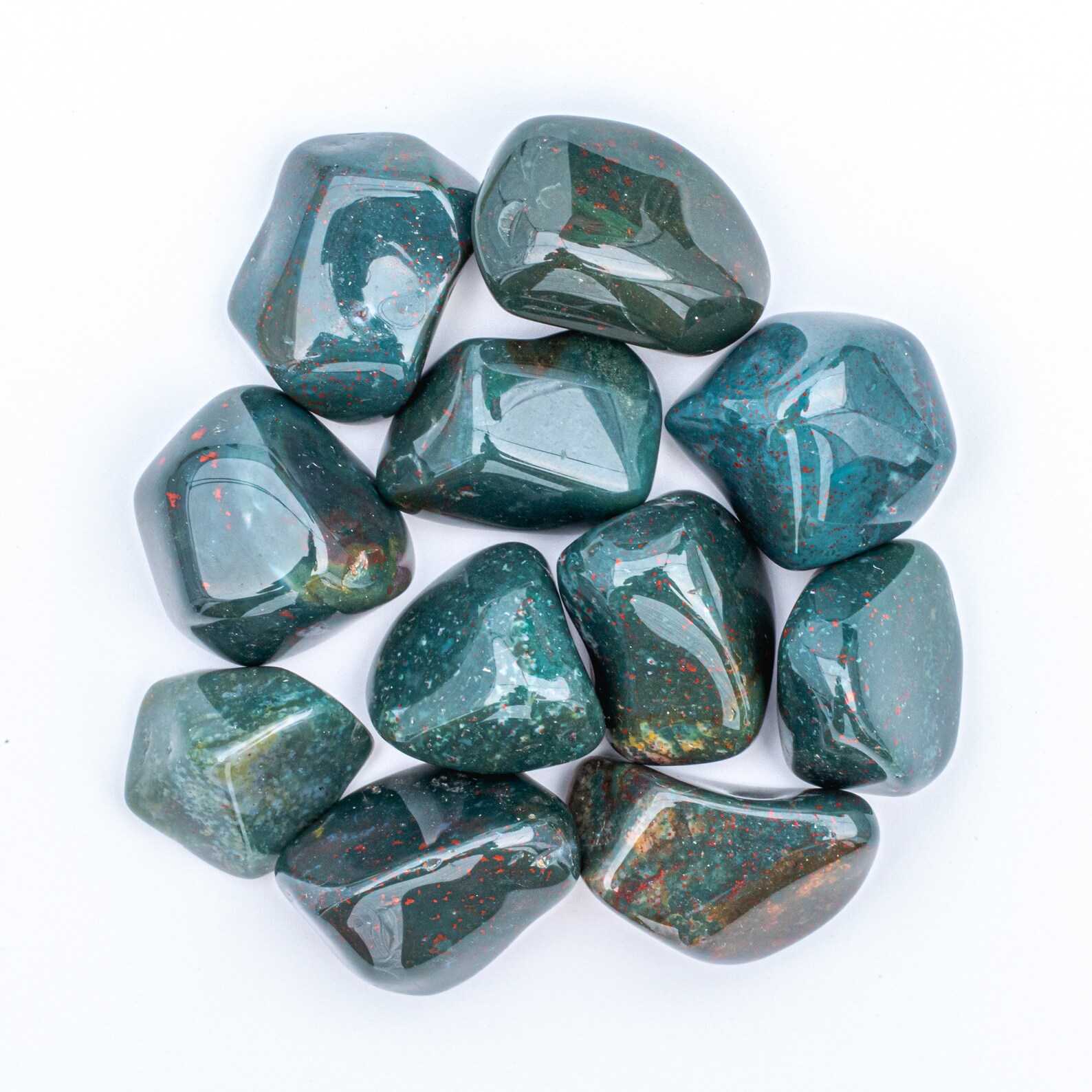 Tumbled Bloodstone, Heliotrope Stone, Small Gemstones, Bulk Gems, Wire ...