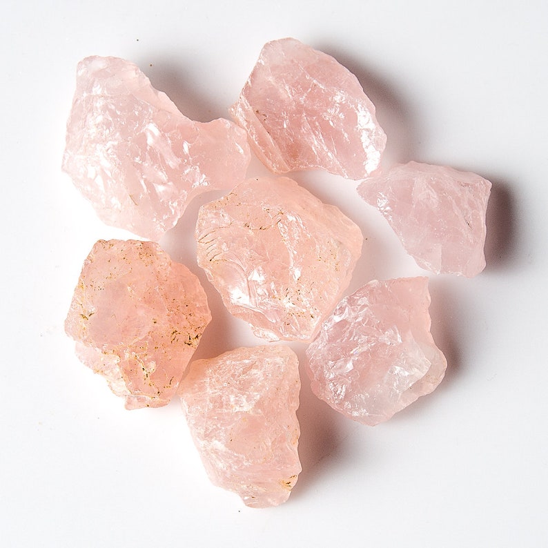 Raw Rose Quartz, Natural Rough Stone, Bulk Gems and Stones, Wire ...