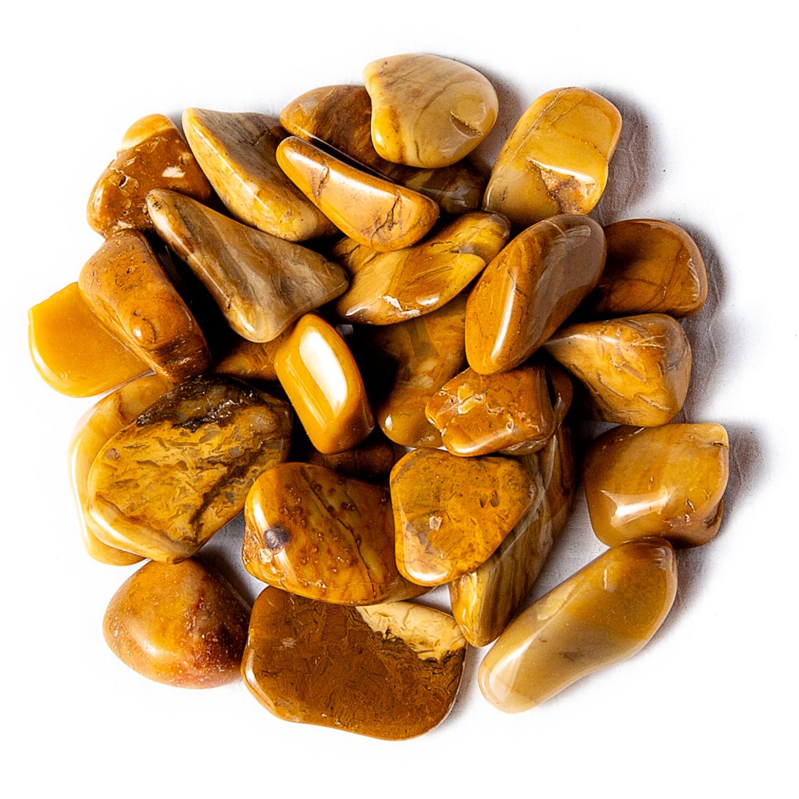 Yellow Jasper, Small Tumbled Stones, Wire Wrapping Crystals, Natural ...
