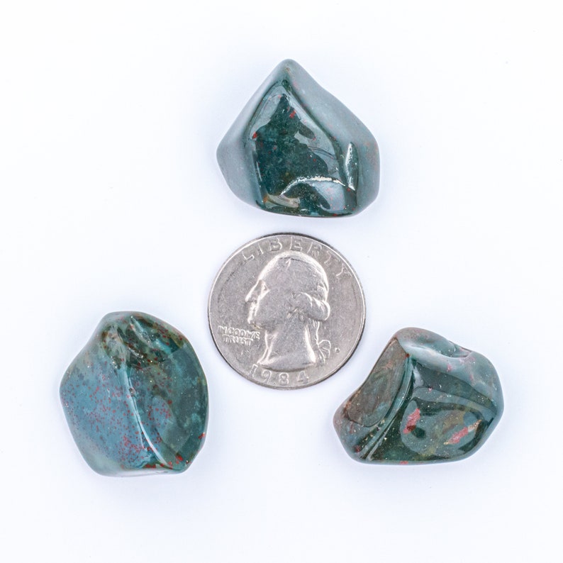 Tumbled Bloodstone, Heliotrope Stone, Small Gemstones, Bulk Gems, Wire ...