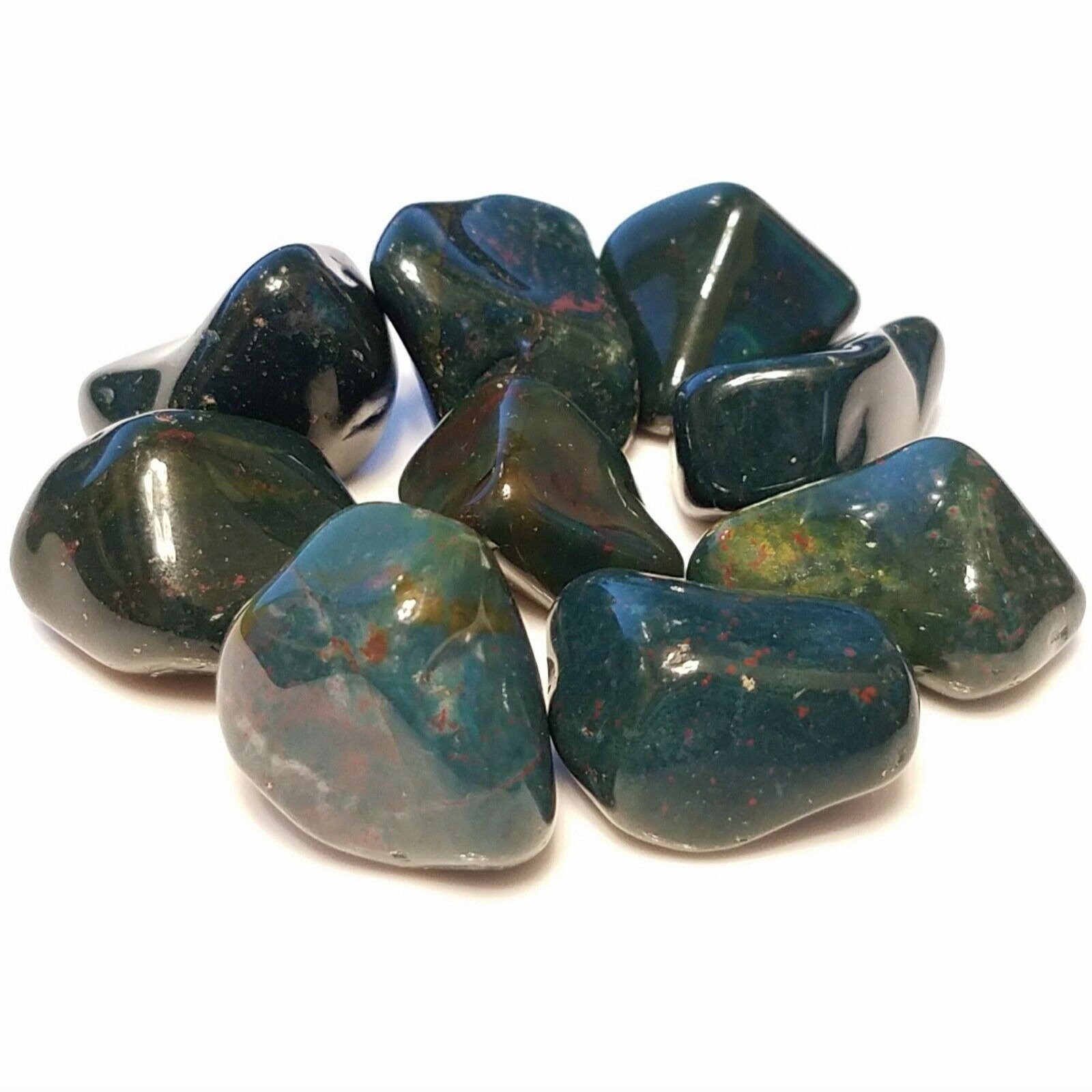 Tumbled Bloodstone Heliotrope Stone Small Gemstone Bulk | Etsy