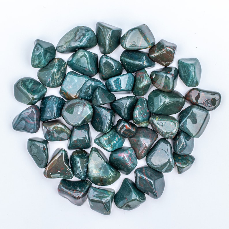 Tumbled Bloodstone, Heliotrope Stone, Small Gemstones, Bulk Gems, Wire ...