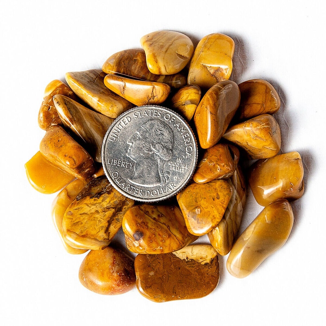 Yellow Jasper, Small Tumbled Stones, Wire Wrapping Crystals, Natural ...