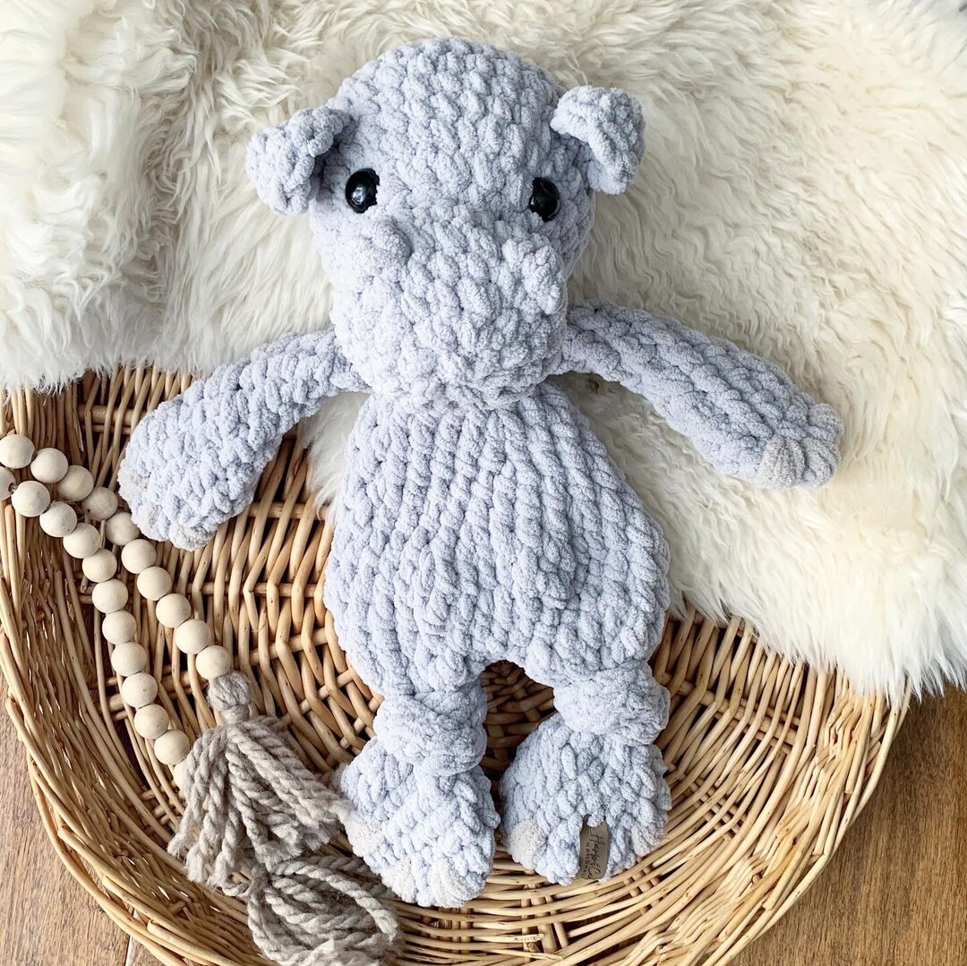 Handmade Hippo Lovey, Hippo Toy, Ready to Ship Hippo Stuffie - Etsy