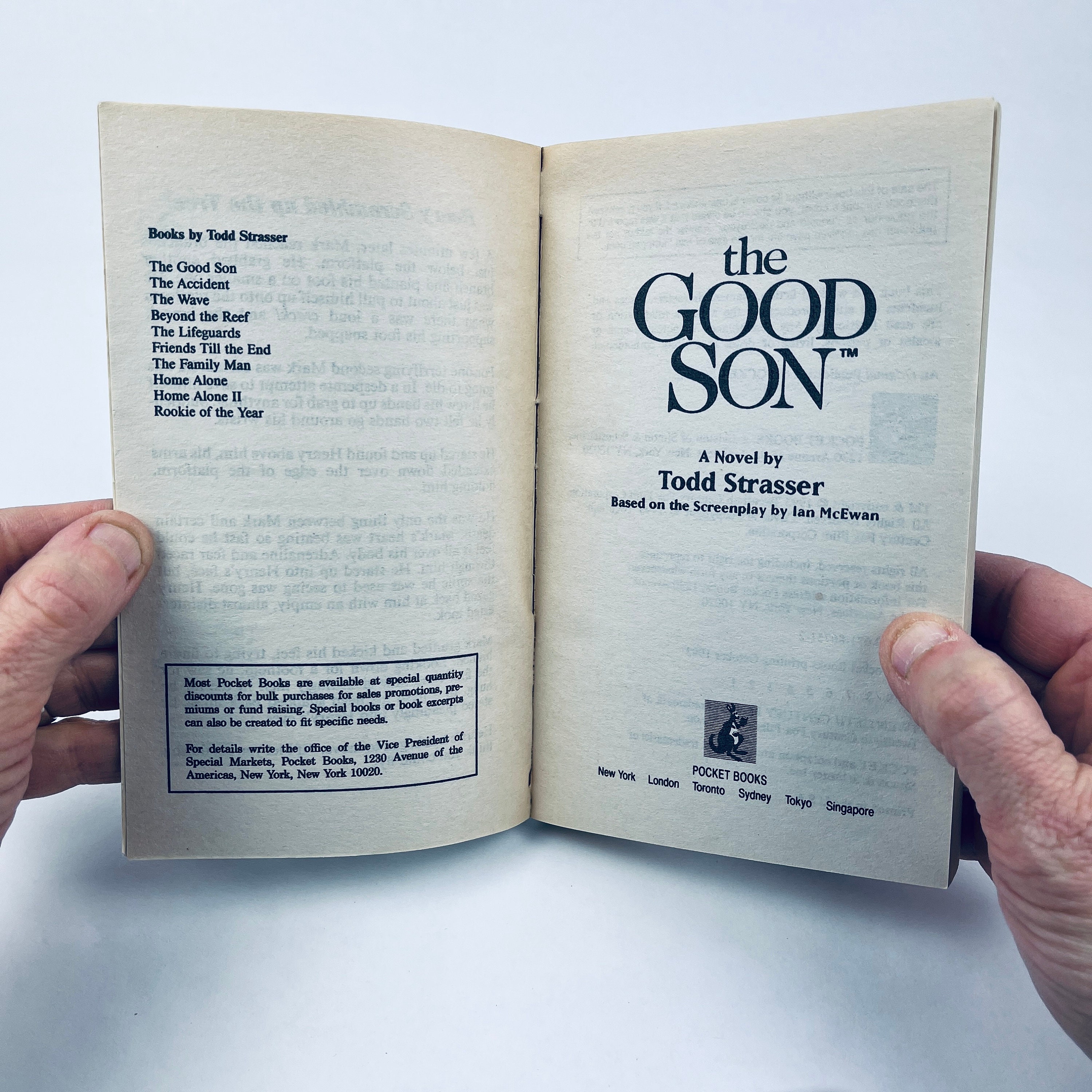 The Good Son by Todd Strasser Vintage Paperback Book 1993 - Etsy