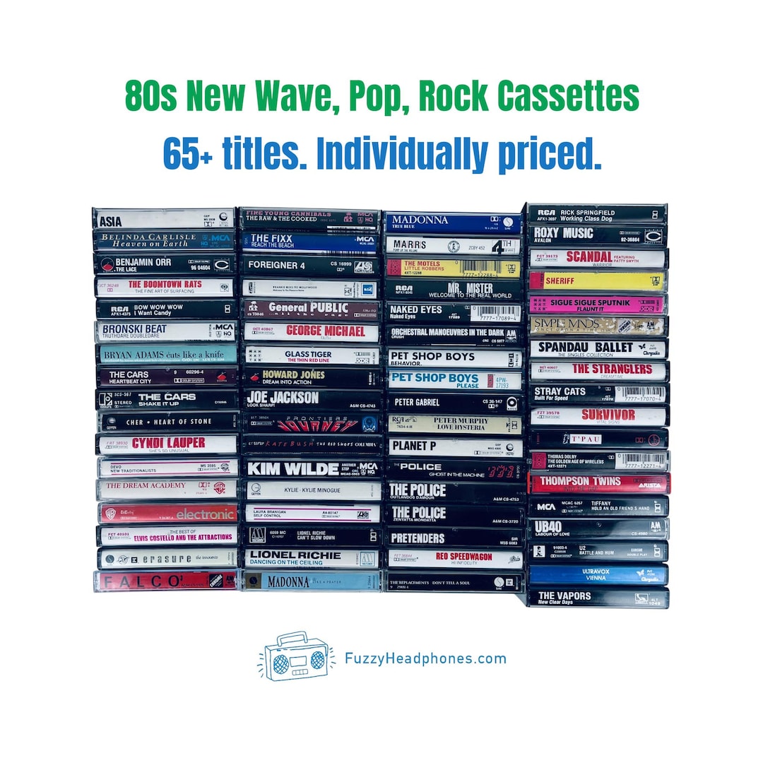 80s CASSETTE TAPES New Wave, Pop, Rock, Alt - Individually Priced ...