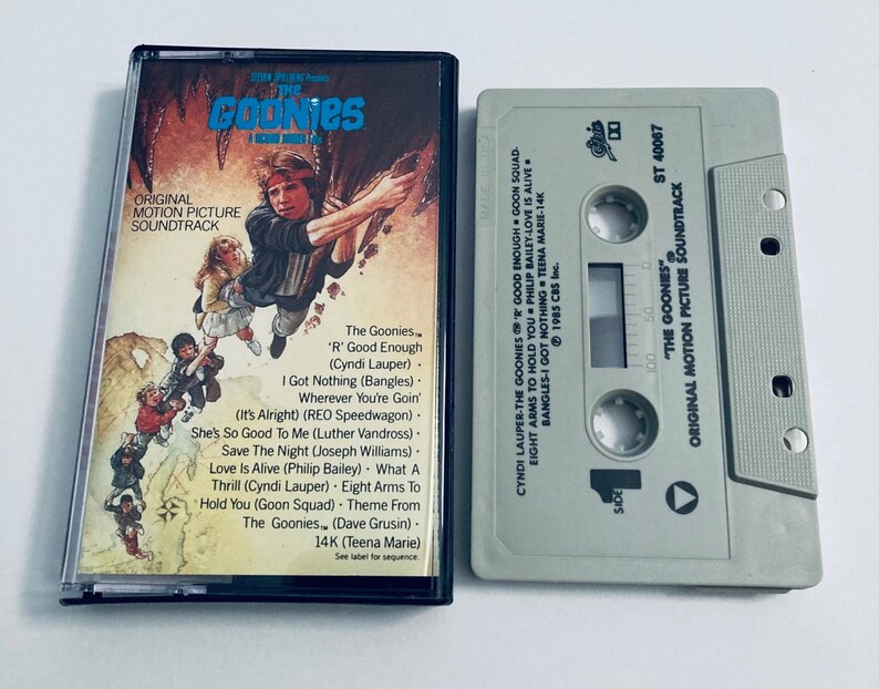 The Goonies Soundtrack Cassette Tape 1985 Cyndi Lauper | Etsy