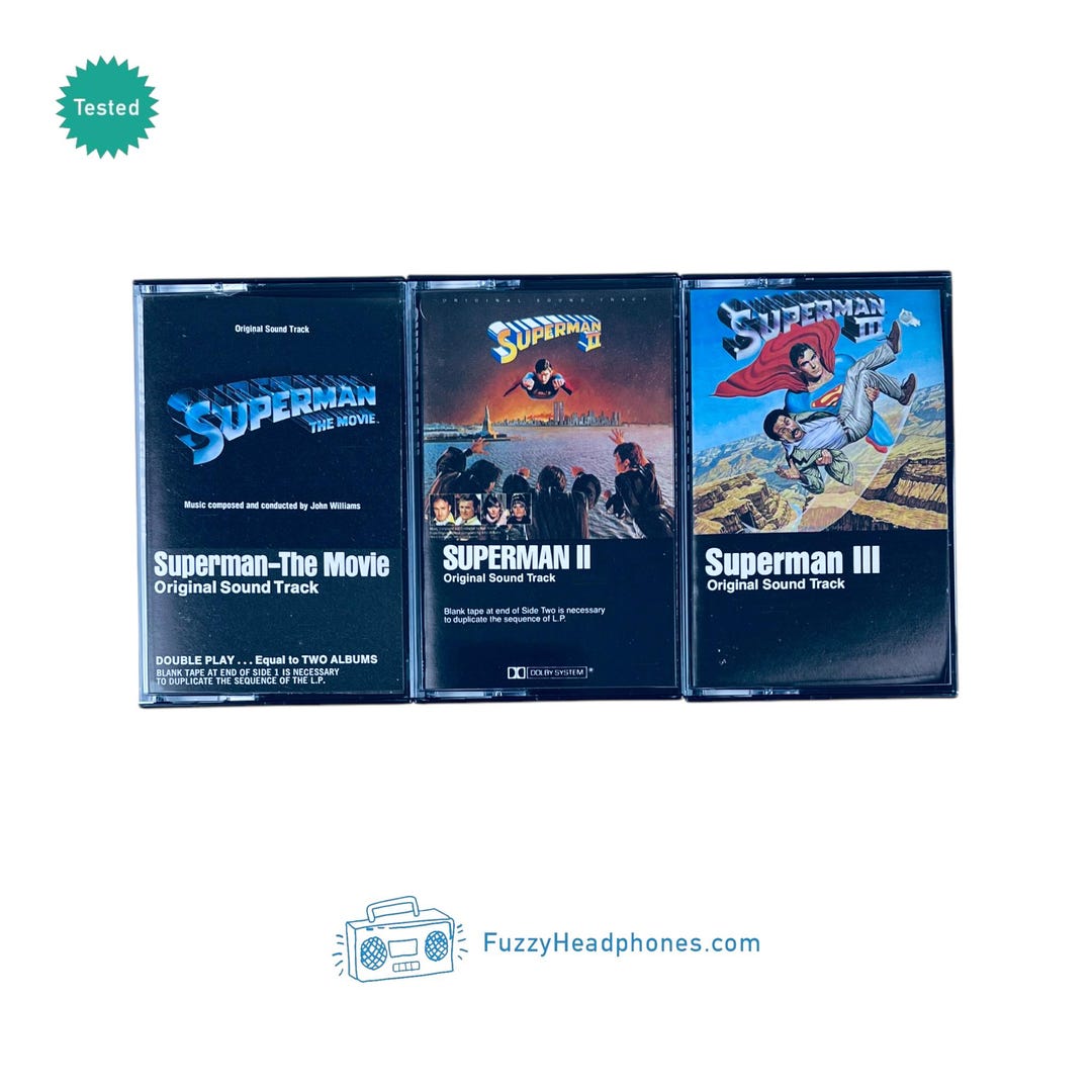 Superman Soundtrack TRILOGY Cassette Tapes W/ Main Theme, Margot Kidder ...