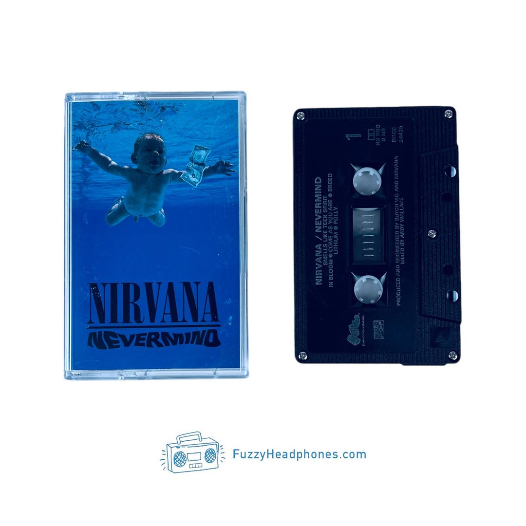 Nirvana Nevermind Cassette Tape 1991 Smells Like Teen Spirit, Come as ...