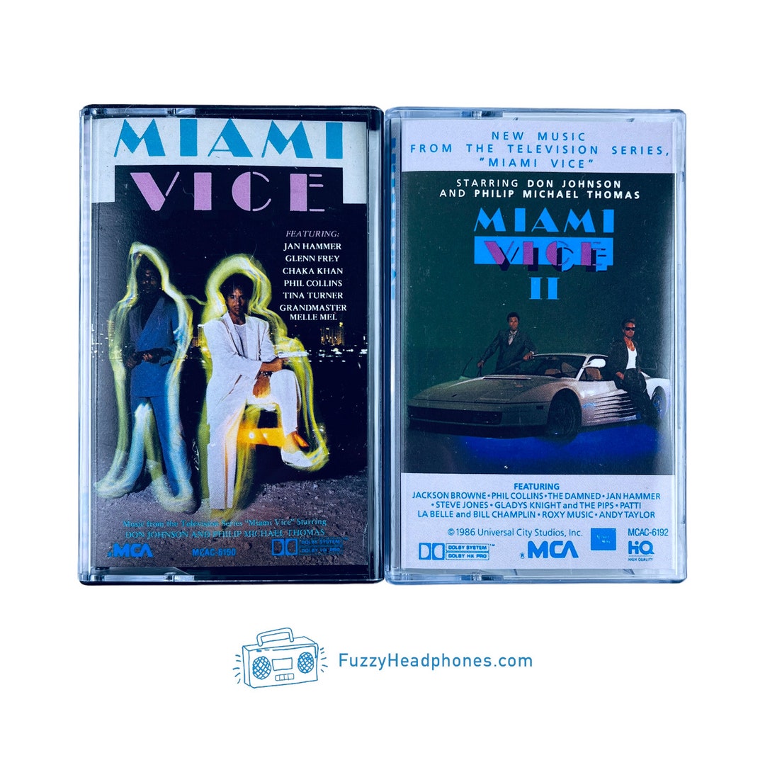 Miami Vice I & II Soundtrack Cassette Tapes Tested and - Etsy