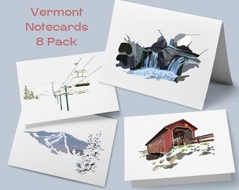 Vermont Farm Barn Notecards New England Winter Snow Scene Thank You ...