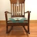 SOLD - Reupholstered Antique Tiger Oak Rocking Chair. Made to Order ...