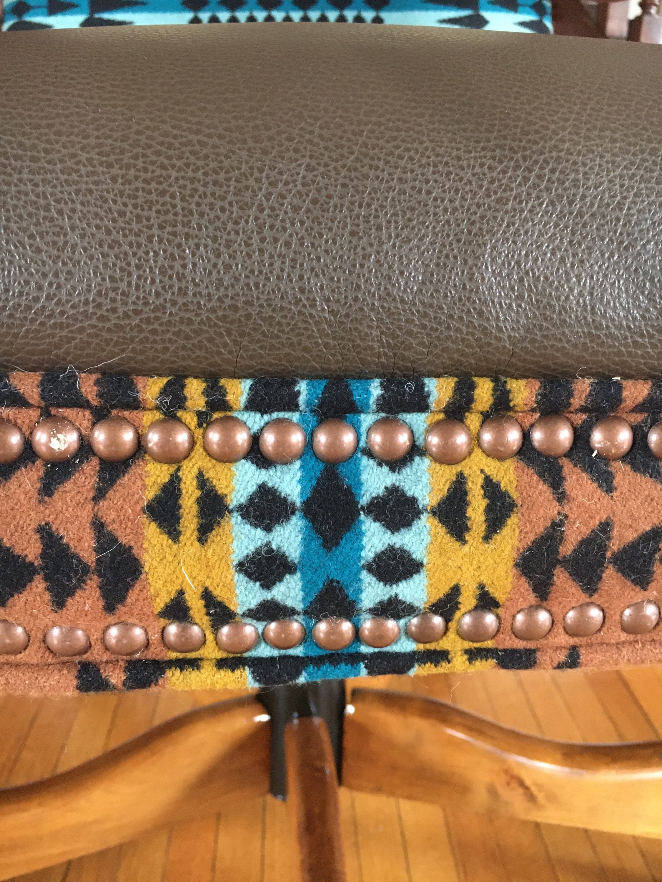 SOLD Made to Order Reupholstered Goose Neck Office Chair With Ranch ...