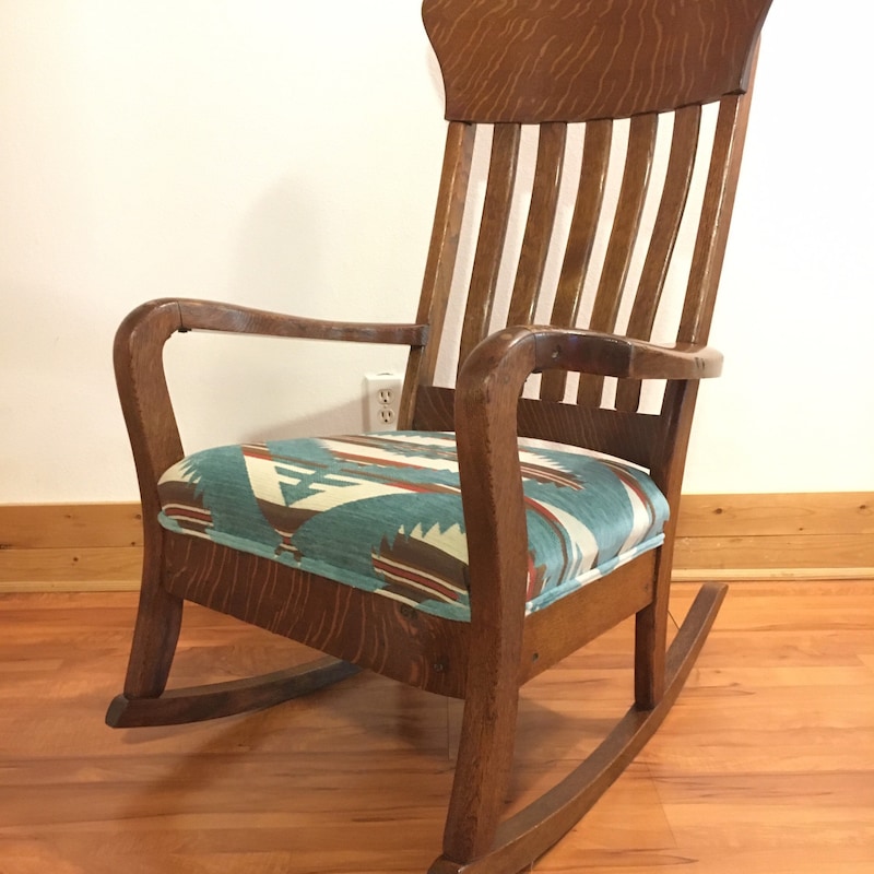 Oak Rocking Chair - Etsy