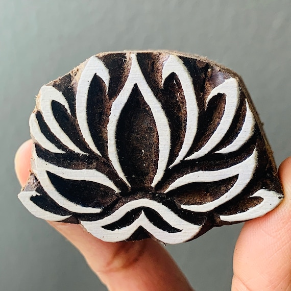 Lotus Flower Stamp Wood Stamps for Pottery Hand Carved - Etsy