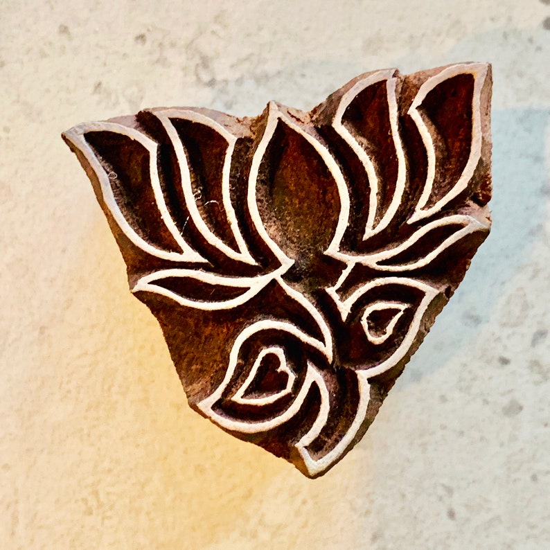 Lotus Flower Stamp Wood Stamps for Pottery Hand Carved - Etsy