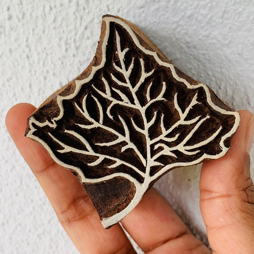Maple Leaf Stamp, Wood Stamp for Pottery Hand Carved Pattern/texture ...