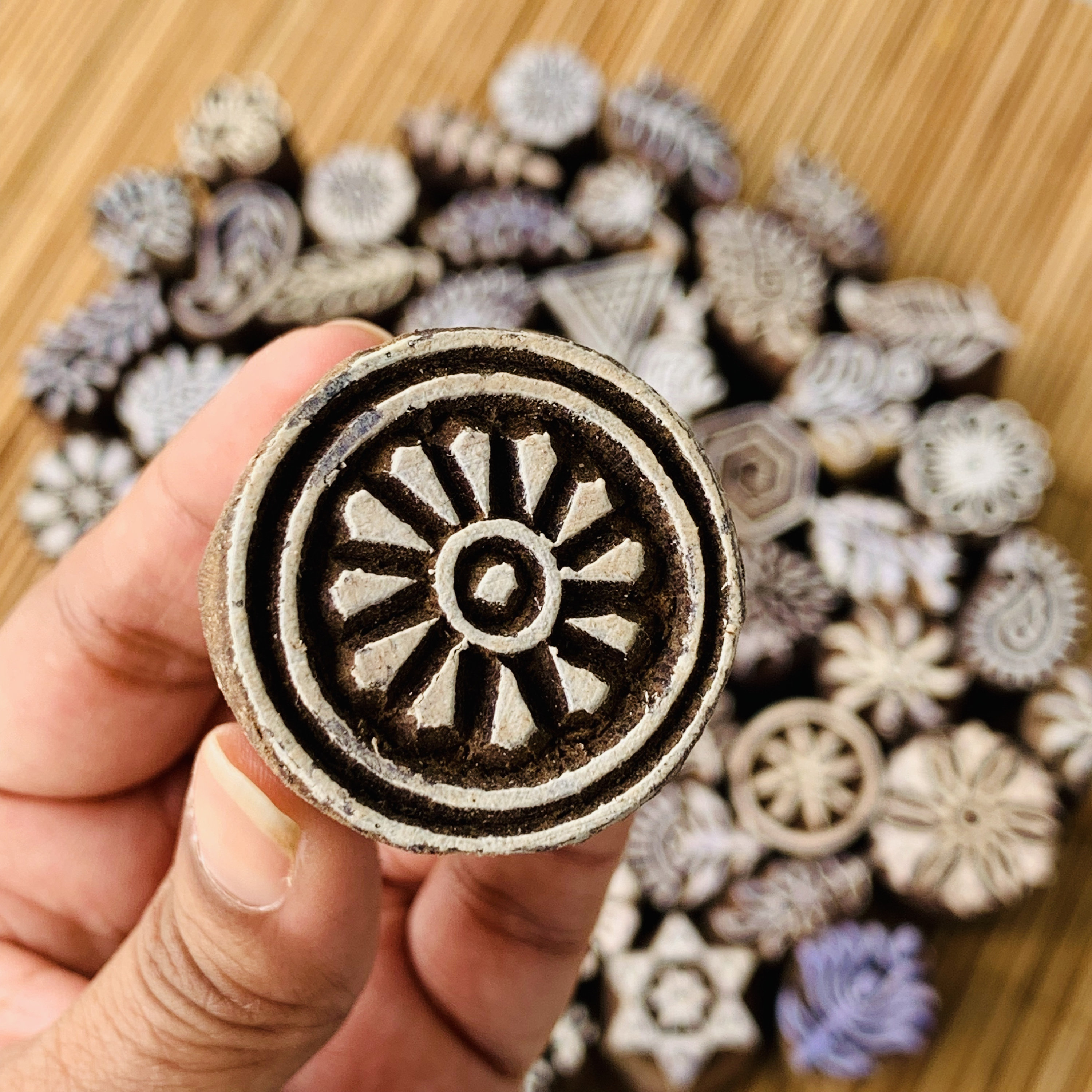 Wood Pottery Stamps Set of 15 Hand Carved Pattern/texture | Etsy