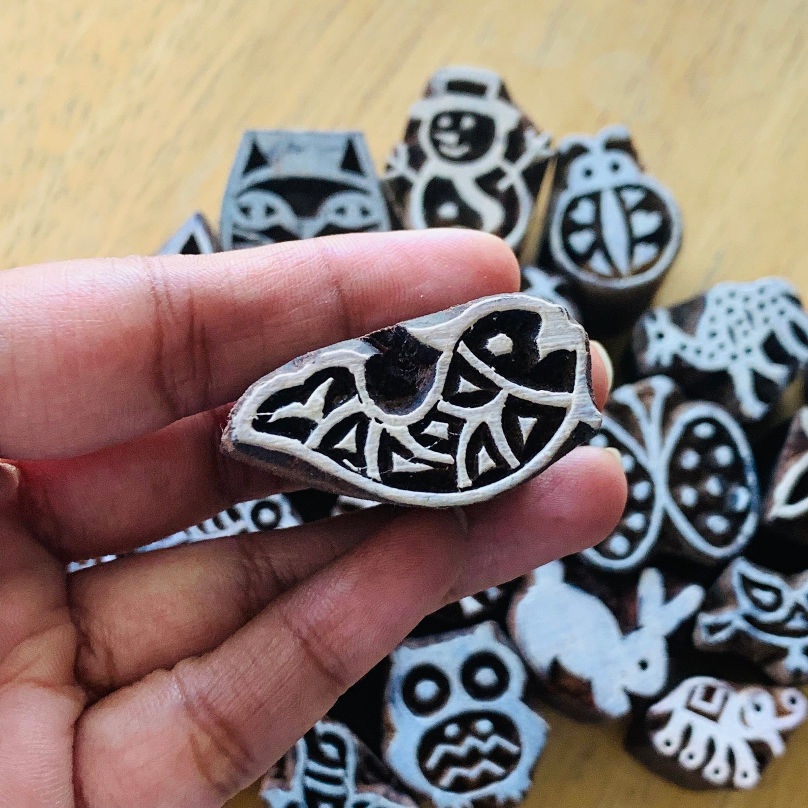 FISH Stamp Wood Stamp for Pottery Hand Carved Pattern/texture - Etsy