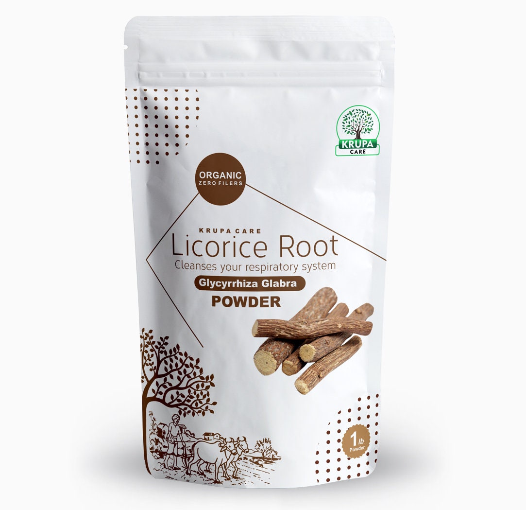 Organic Licorice Root Powder liquorice Mulethi Glycyrrhiza Glabra 8,16 ...
