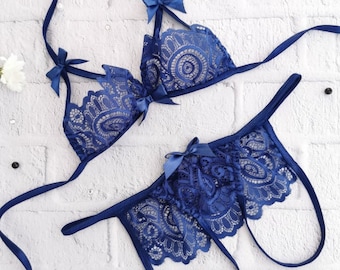 Sheer Lace Open Cup Lingerie - Etsy