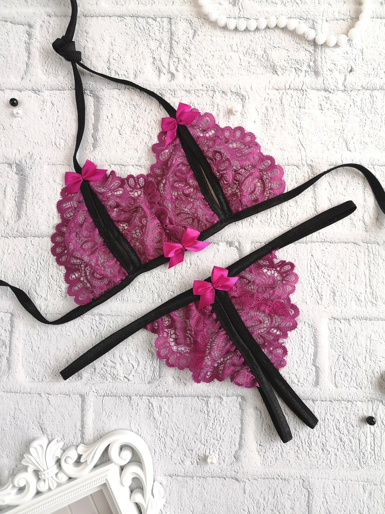 Sexy Blue Lace Lingerie Set Crotchless Wedding Lingerie - Etsy UK