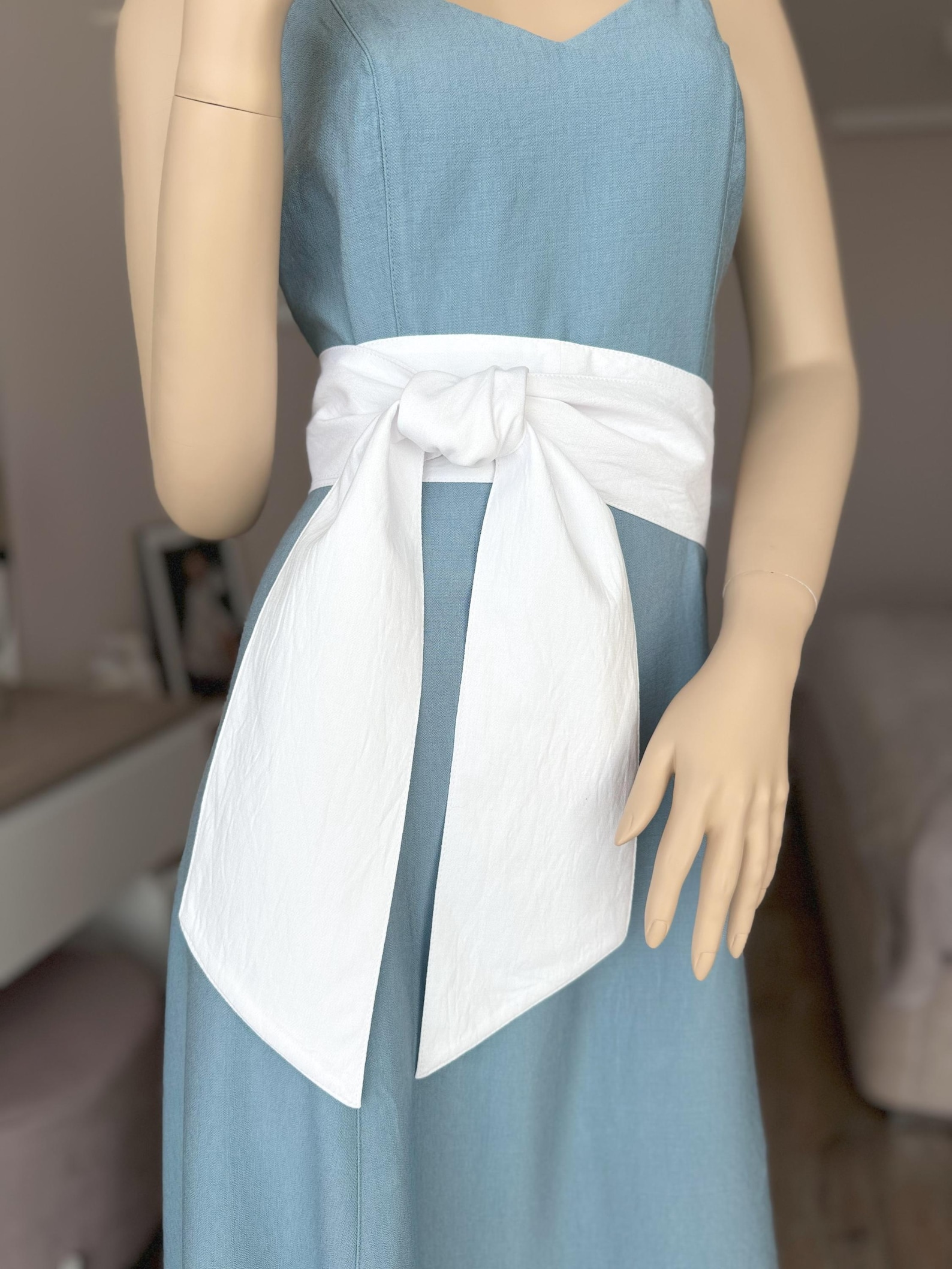 Extra Long Linen Sash Belt for Skirt Dress Pants Shorts Mint Women Belt ...