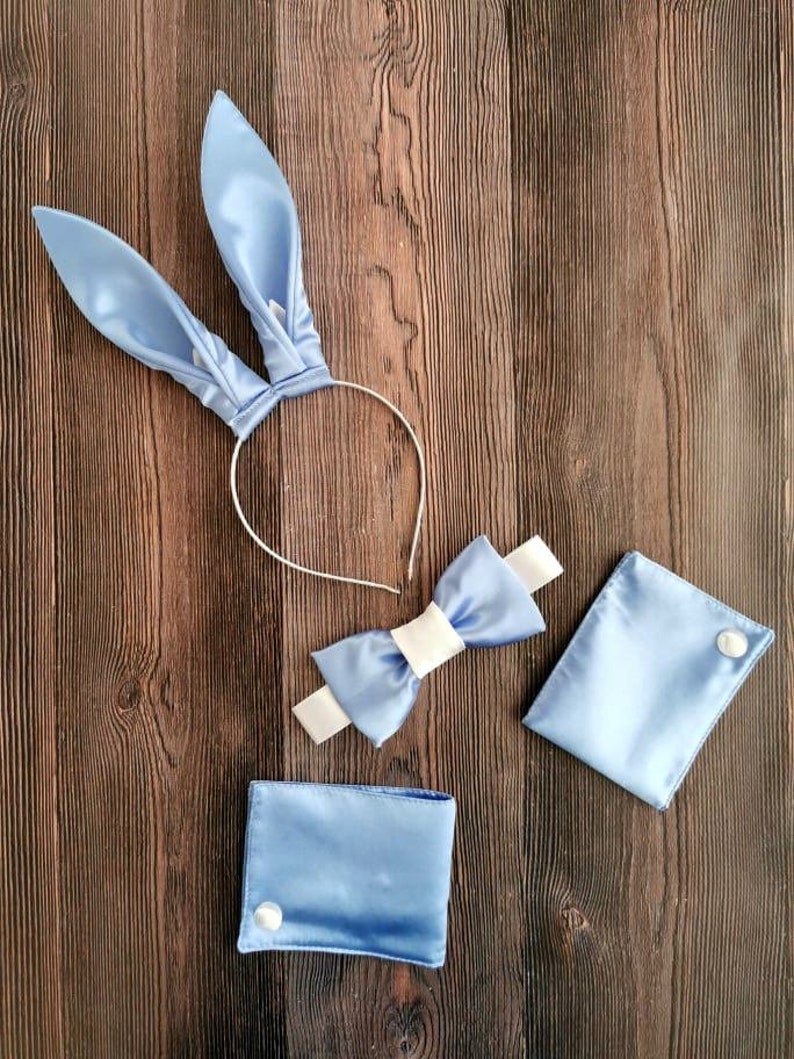 Satin Bunny Ears Set Bachelorette Party Rabbit Ears Headband | Etsy