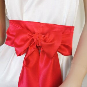 Red Satin Dress Belt Coat Belt Costume Belt Red Bridal Dress Sash ...