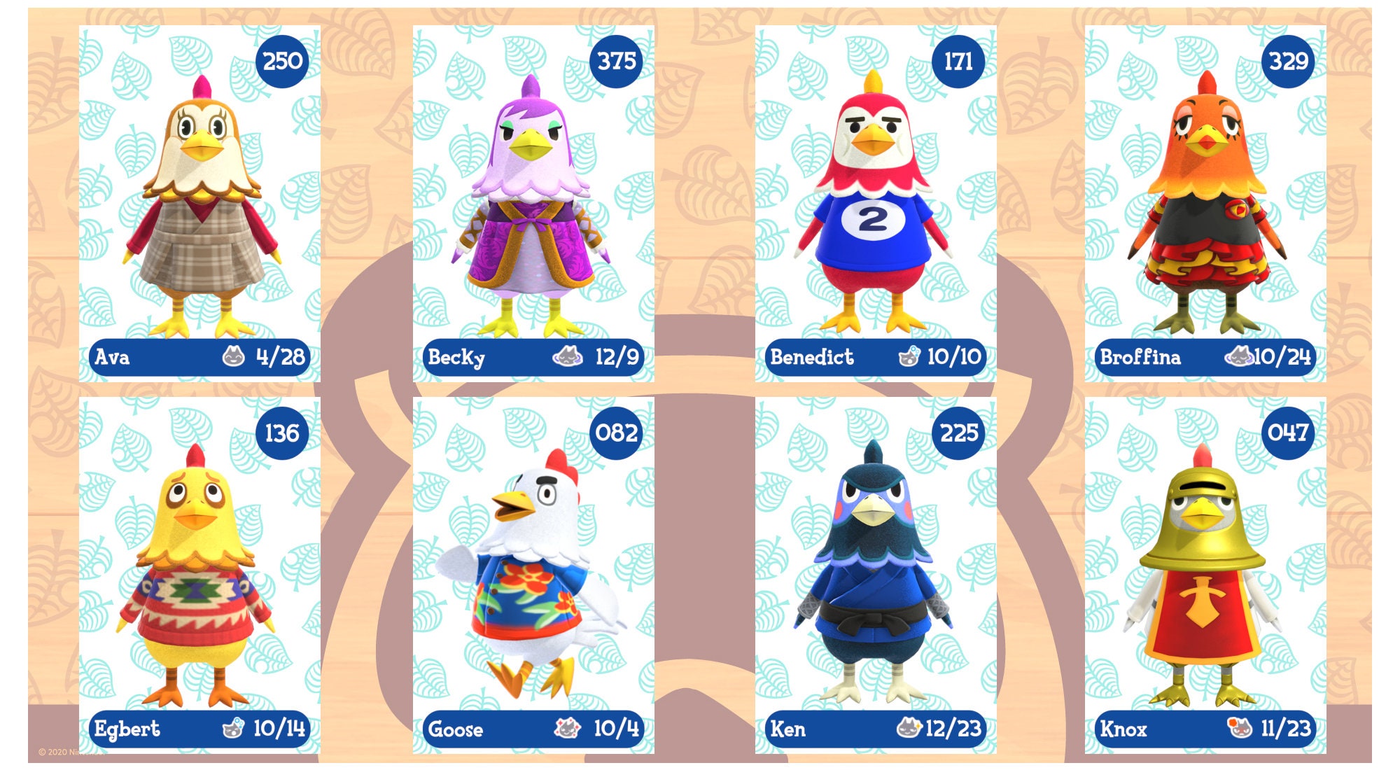 Handmade Chicken Amiibo Animal Crossing Villager | Etsy