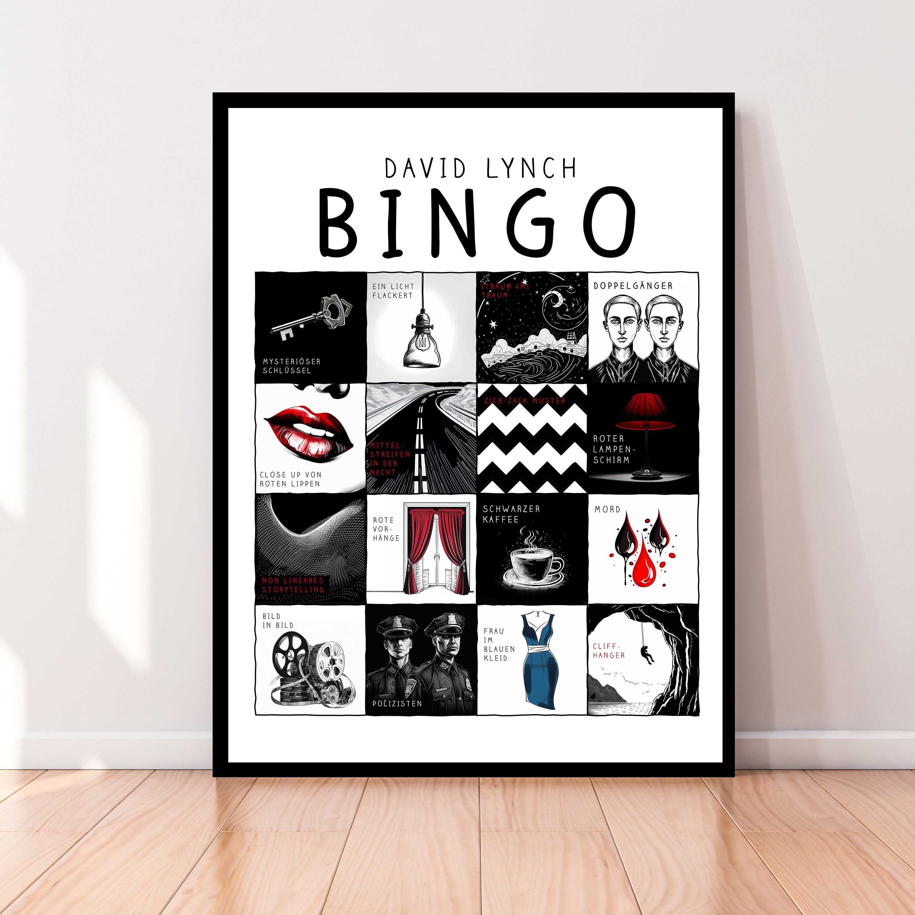 David Lynch Fan Poster, Bullshit Bingo, Wall Deco, Poster, Picky ...