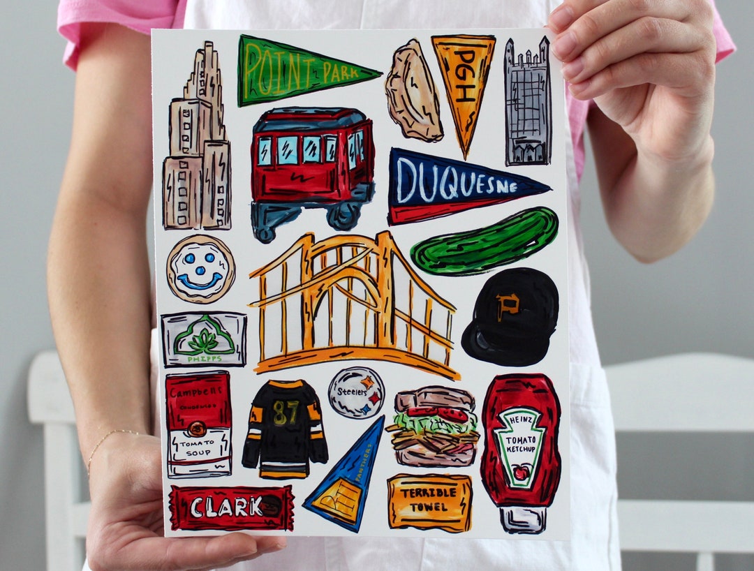 Pittsburgh Collage Print - Etsy