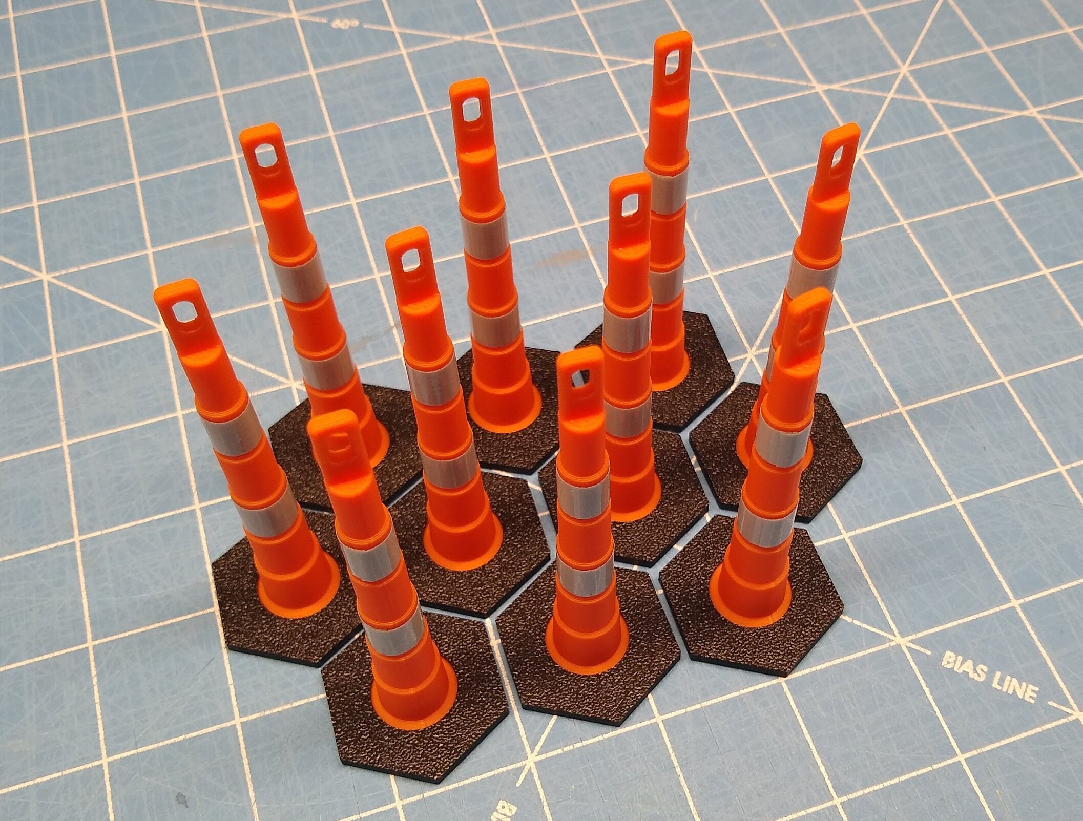 1:14 Scale Tall Construction Cone channelizer With Removable Black Base ...